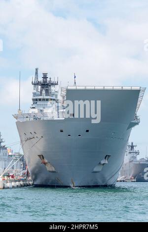 Royal Australian Navy landing helicopter dock ship HMAS Adelaide (L01 ...