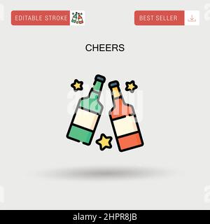 Cheers Simple vector icon Stock Vector Image & Art - Alamy