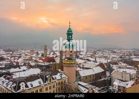 Urban landscape in Hungary - Sopron city. Medieval city Stock Photo - Alamy