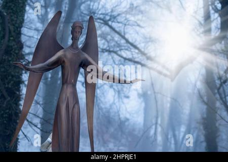 Dramatic sensitive facial expression of beautiful angel Stock Photo - Alamy