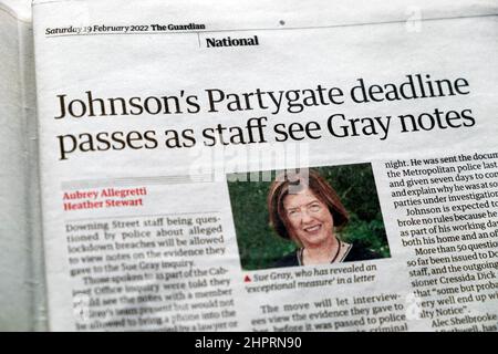 Boris 'Johnson's Partygate deadline passes as staff see Gray notes ...