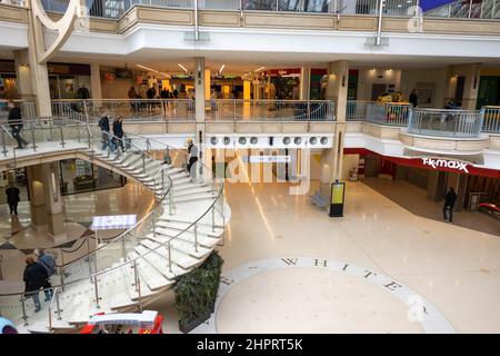 A view of the inside of Castle Quarter shopping Mall in Norwich City ...