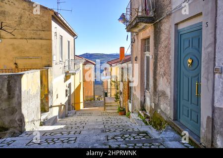 The Italian village of Montecalvo Irpino Stock Photo - Alamy