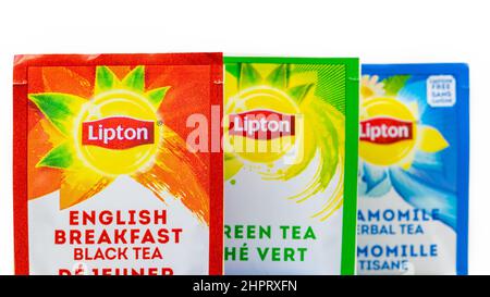 Diverse variety of Lipton tea and infusions. The product is a popular ...