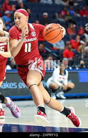 Arkansas guard Rylee Langerman (11) against South Carolina during the ...