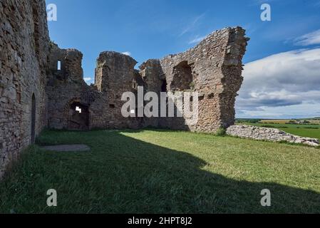 Duffus Castle Interior Stock Photo - Alamy