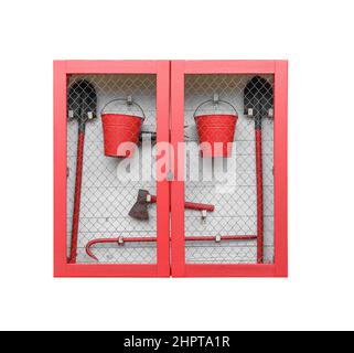 Fire safety equipment box of a building Stock Photo - Alamy