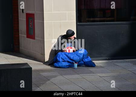Rough Sleeper street begger Stock Photo - Alamy