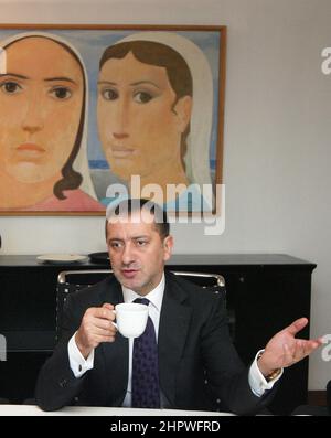 ISTANBUL, TURKEY - MARCH 28: Turkish businessman Omer Sabanci portrait ...