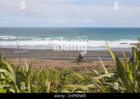 Marine landscape. Waitakere Ranges Regional Park - northern end of ...