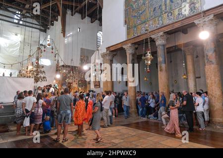 Snake Pilgrim, Church of the Nativity, Bethlehem, Israel Stock Photo ...