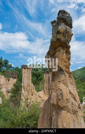 SICHUAN, CHINA - Huanglian Earth Forest. a famous landscape in Xichang ...
