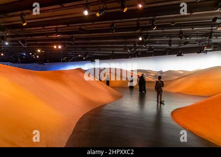 The biggest pavilion at the Dubai Expo 2020, the UAE pavilion is shaped ...