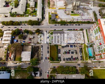 Miami, FL, USA - February 15, 2022: Aerial photo CEMEX Downtown Miami ...