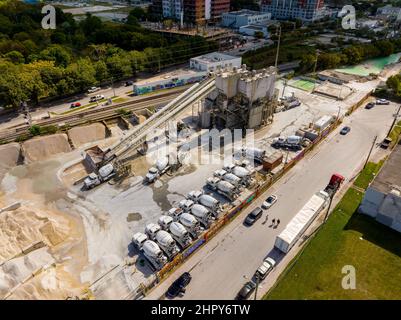 Aerial photo Cemex cement processing plant Port Canaveral Florida Stock ...