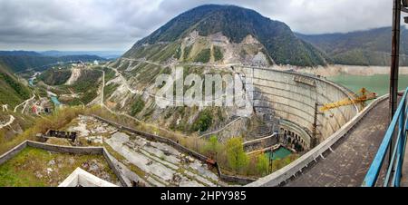Enguri hydropower dam, Georgi Stock Photo - Alamy