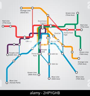 Mapping out the route. Cropped view of a map of the underground railway ...