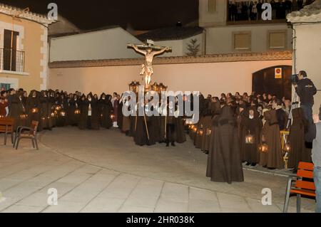 Holy Week in Zamora on the night of Holy Wednesday, procession of the ...