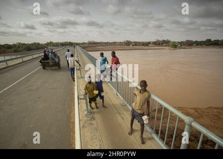The Ndioum Bridge spans the Doué River and connects the town of Ndioum ...