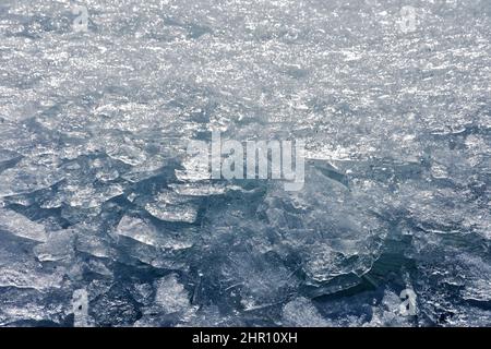 Background from broken pieces of ice. Texture, pattern, closeup Stock ...