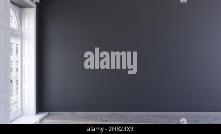 empty room, interior visualization, 3D illustration Stock Photo - Alamy