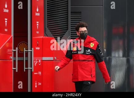 Ferrari team principle Mattia Binotto during a press conference before ...