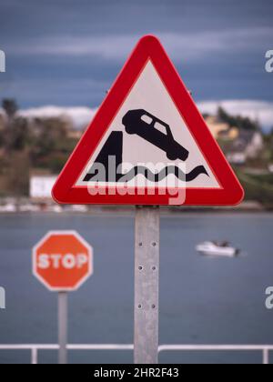 Water drop and road sign Stock Photo - Alamy