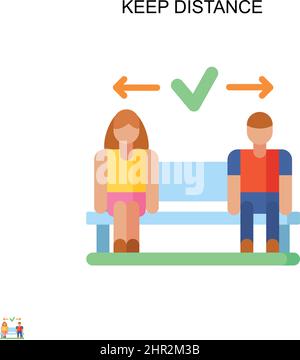 Distance Simple vector icon. Illustration symbol design template for ...