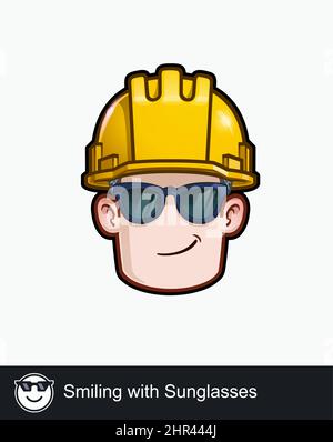 Cartoon smirk face, vector smiling emoji with wink eyes and simper ...