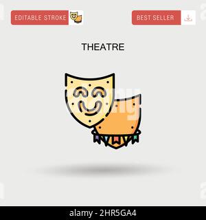 Theatre Simple vector icon Stock Vector Image & Art - Alamy