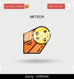 comet, meteor, meteorite icon vector. comet, meteor, meteorite simple ...