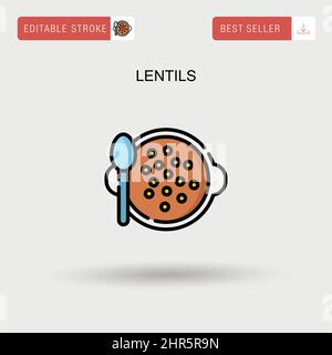 Red bean, white bean and lentil soup bowl set. Vegetarian legume stew ...