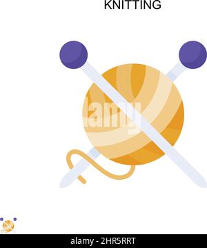 Knitting Simple vector icon. Illustration symbol design template for ...