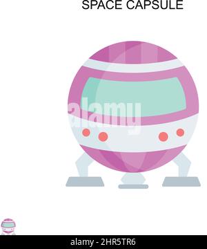 A digital vector illustration of a space station on a planet Stock ...