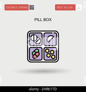 pillbox, pill organizer icon on white Stock Vector Image & Art - Alamy