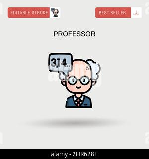 Lecturer icon vector male teacher person with white board symbol in a ...