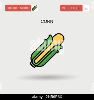 Corn Simple vector icon Stock Vector Image & Art - Alamy