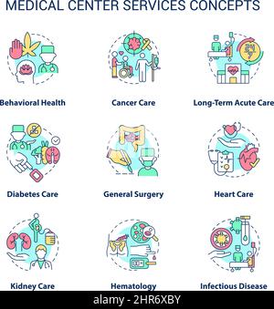 Therapy center outline icons collection. Therapy, Center, Mental ...