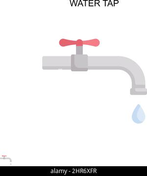 Water tap Simple vector icon. Illustration symbol design template for ...