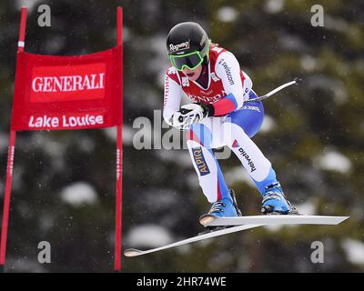 Lara Gut of Switzerland races down the hill during the women's World ...