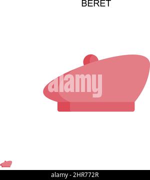 Beret cap vector icon symbol isolated on white background Stock Vector ...