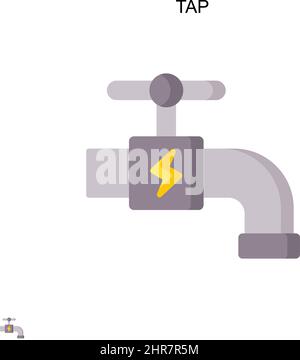 Tap Simple vector icon. Illustration symbol design template for web ...