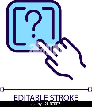 Question button RGB color icon for dark theme Stock Vector Image & Art ...