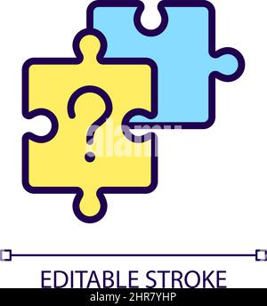 Unsolved puzzle linear icon Stock Vector Image & Art - Alamy
