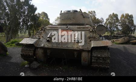 T-34-55 tank Syrian modernization of Soviet-made T-34-85 on display in ...