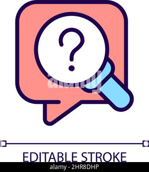Research question RGB color icon for dark theme Stock Vector Image ...