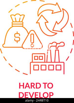 Hard to develop concept icon Stock Vector Image & Art - Alamy