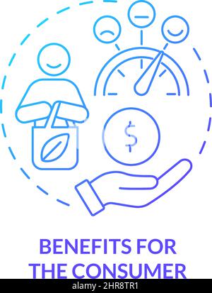 Environmental benefits green gradient concept icon Stock Vector Image ...