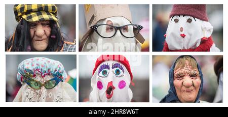 Mummers dressed in traditional costume make there way along Haslemere ...
