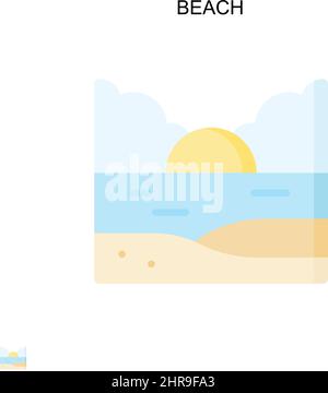 Beach-1 Simple vector icon. Illustration symbol design template for web ...